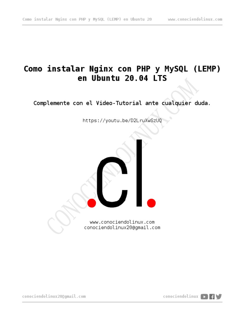 35 Como Instalar Nginx Con Php Y Mysql Lemp En Ubuntu 2004 Lts Pdf Mi Sql Php 