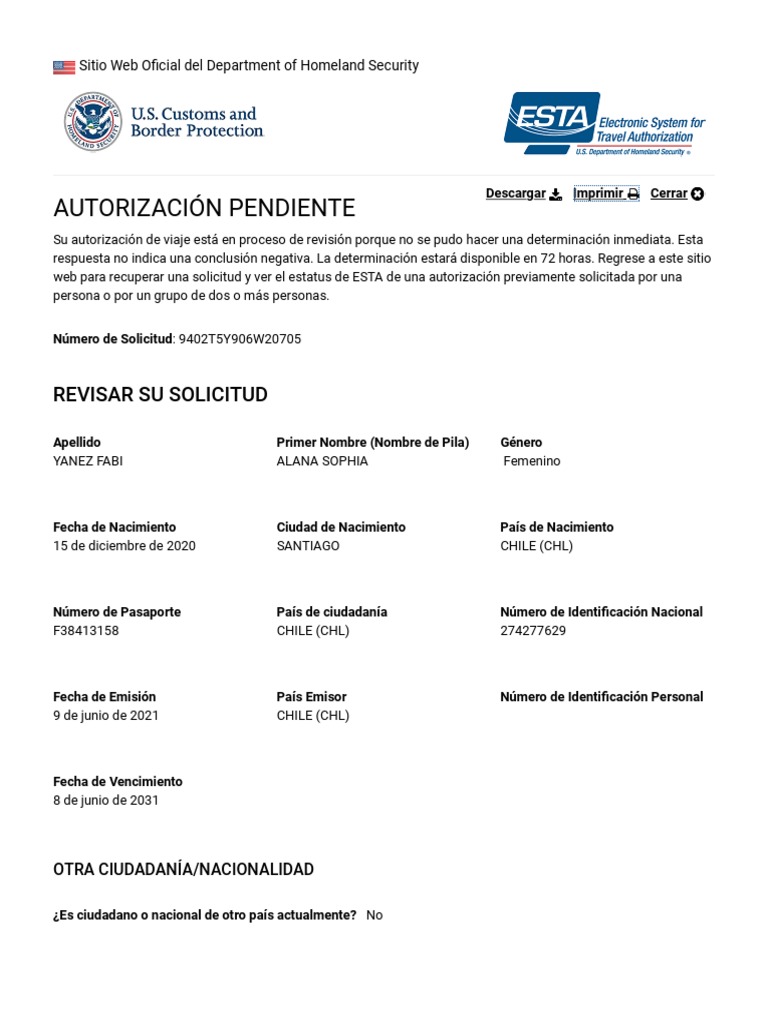 Official ESTA Application Website, U.S. Customs and Border Protection ... Official ESTA Application Website, U.S. Customs and Border Protection ...