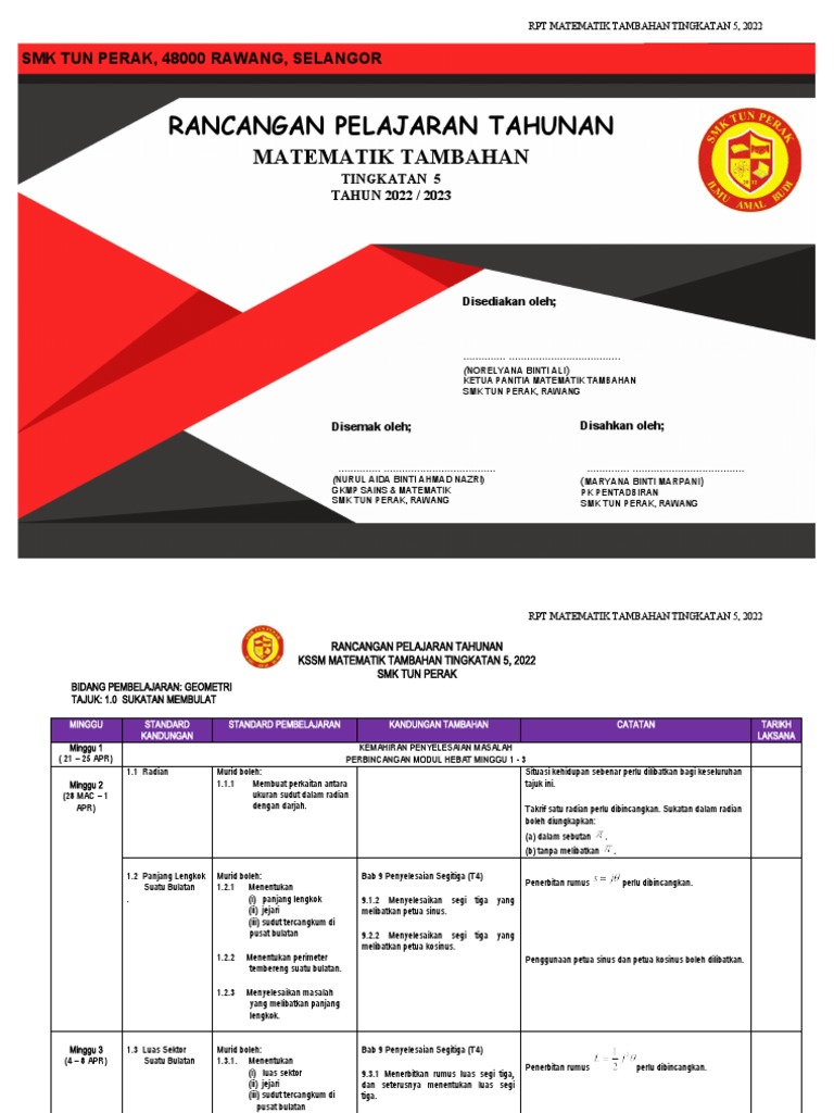 RPT MT T5 KSSM 2022 | PDF