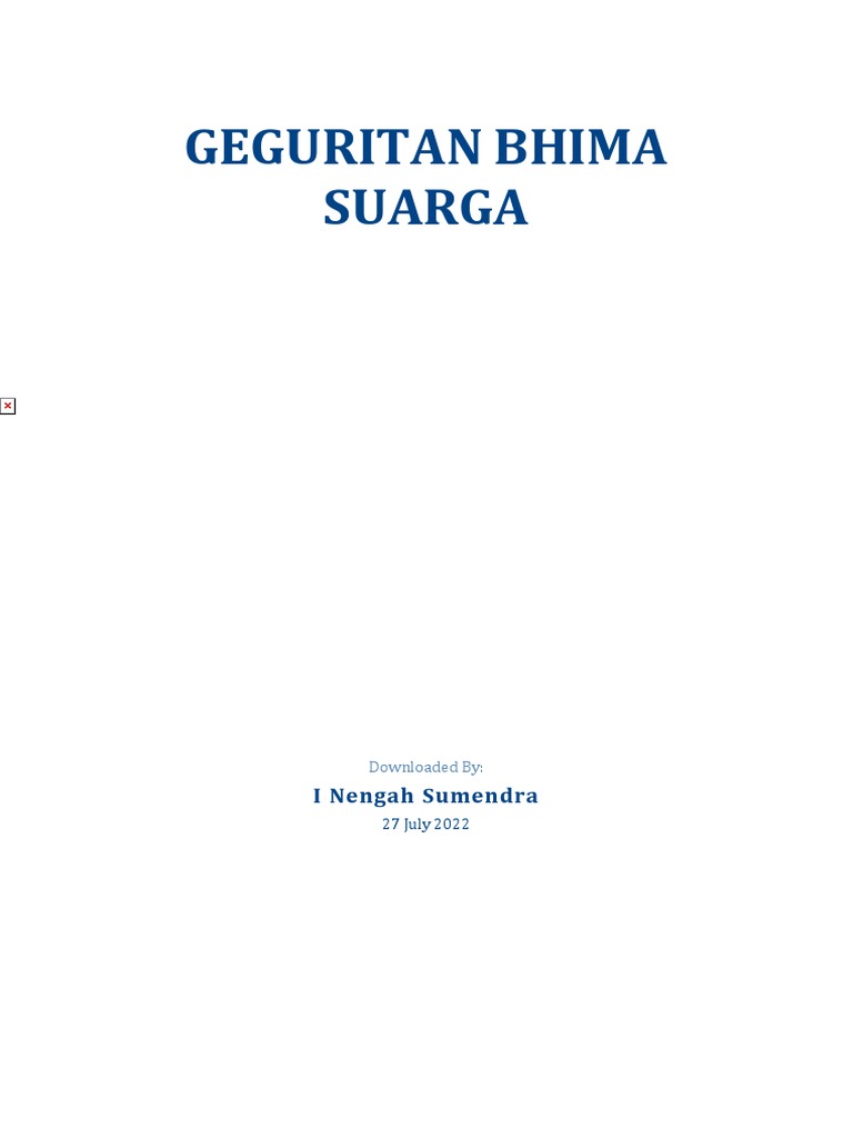 Bima Swarga Geguritan | PDF