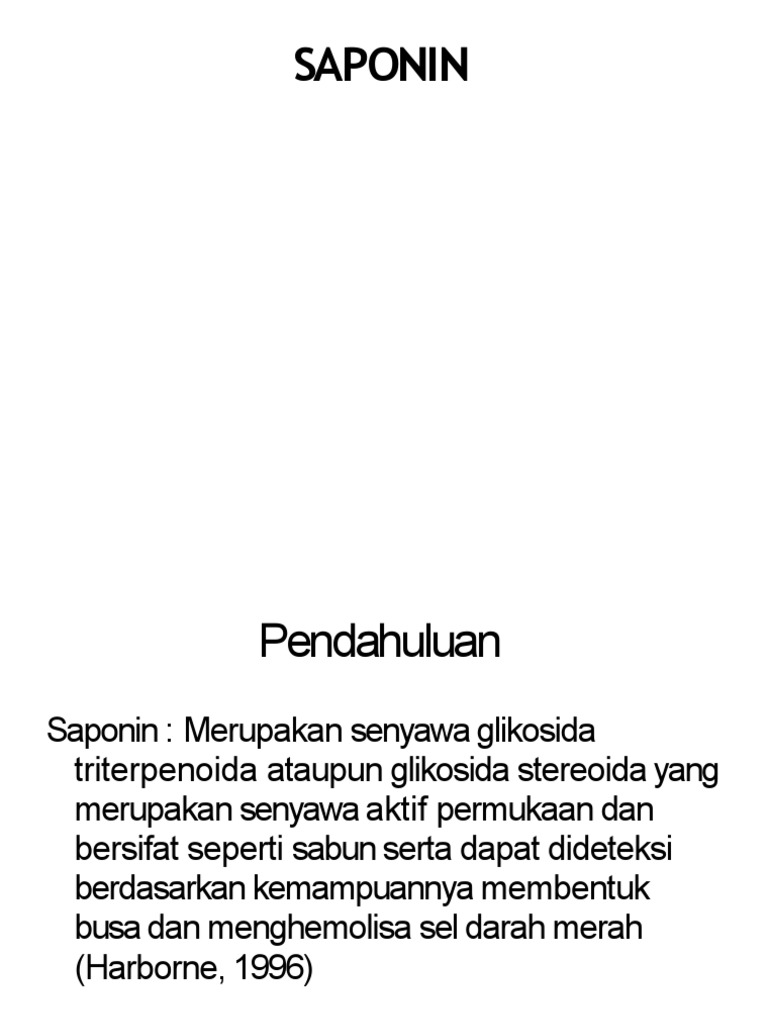 Saponin | PDF