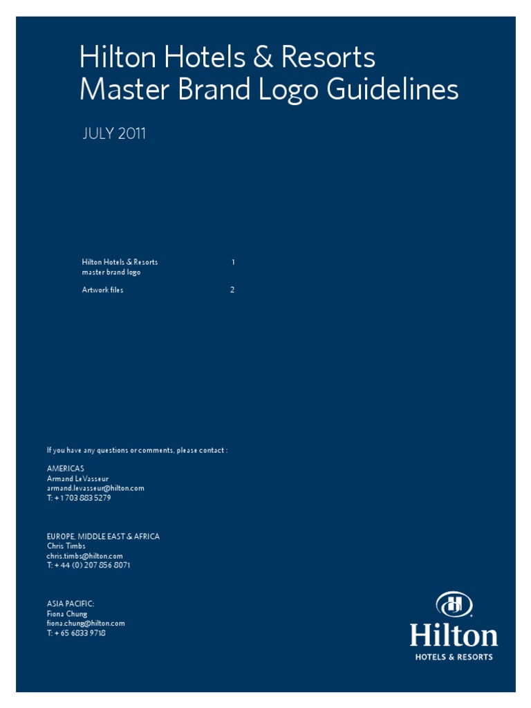 Hilton Hotels & Resorts Master Brand Logo Guidelines | PDF | Logos ...