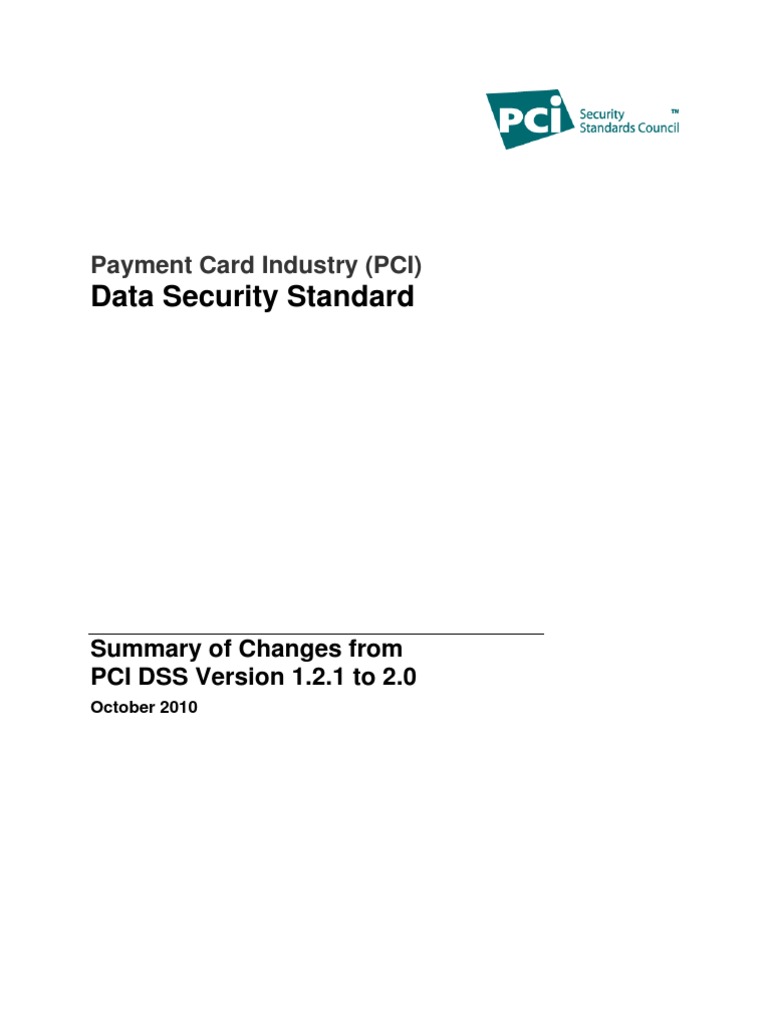 Pci Dss v2 Summary of Changes | PDF | Payment Card Industry Data ...