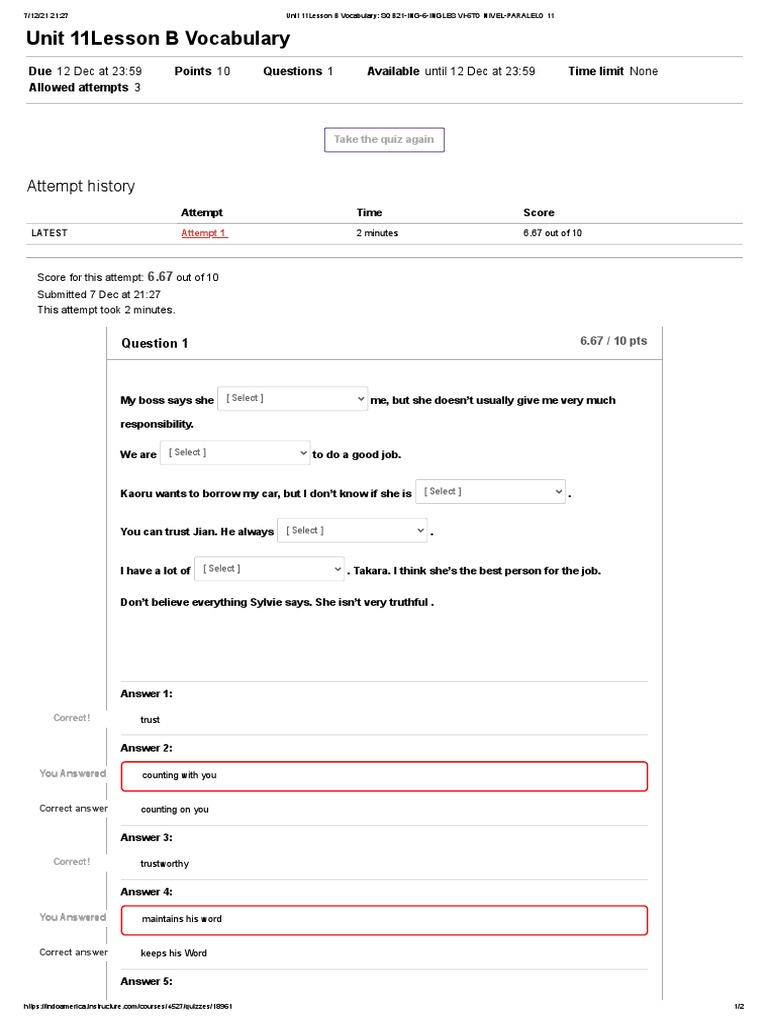 Unit 11lesson B Vocabulary - SQB21-ING-6-INGLES VI-6TO NIVEL-PARALELO ...