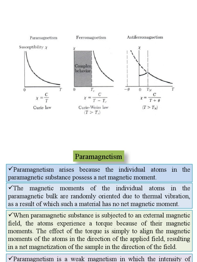 Paramagnetism | PDF | Magnetism | Physics