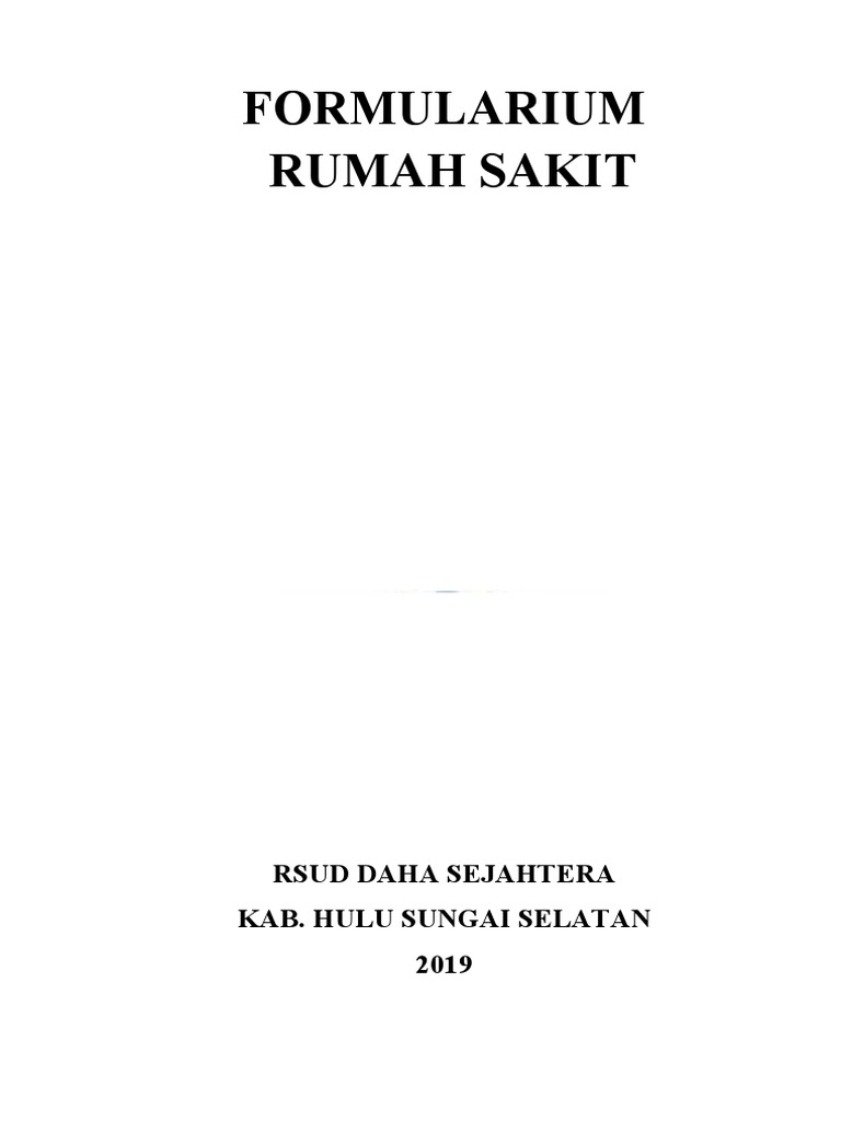 Formularium RSUD Daha Sejahtera | PDF