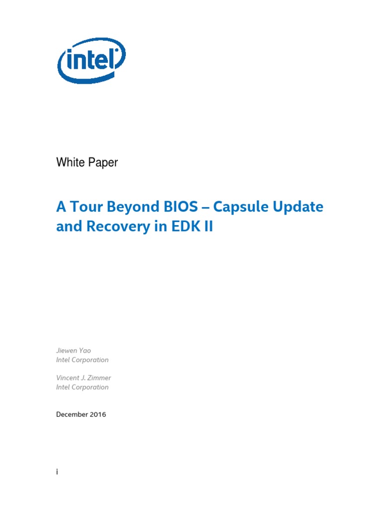 A Tour Beyond BIOS Capsule Update and Recovery in EDK II | PDF | Bios ...