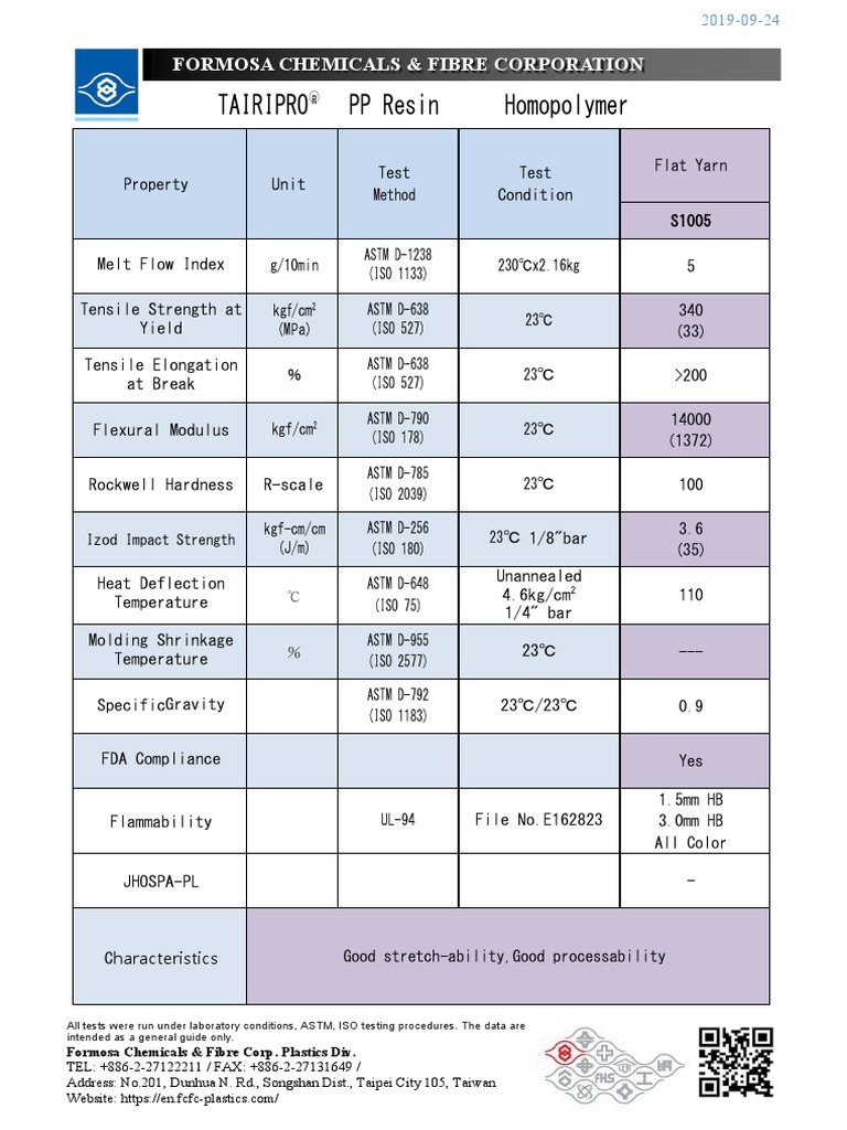 S1005 Tairipro | PDF | Chemical Product Engineering | Materials