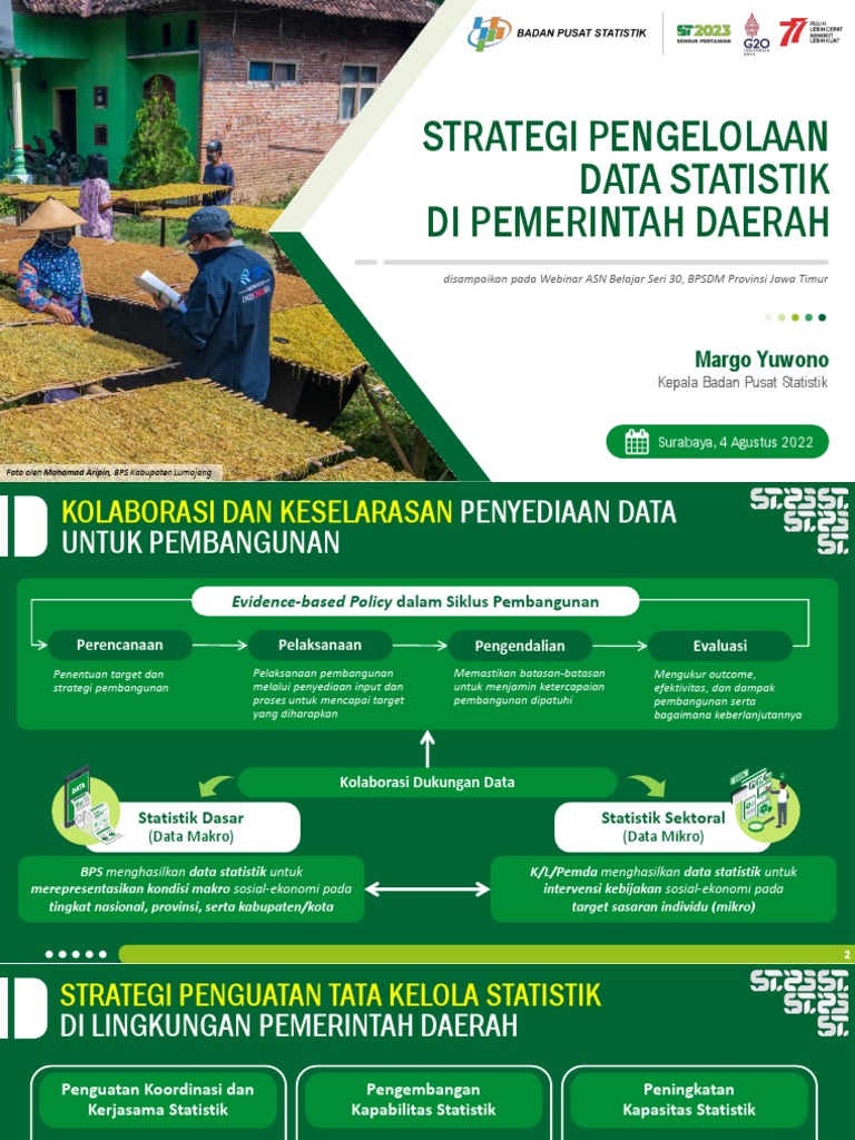 2022.08.04 (KBPS - Ringkas) Keynote BPSDM Jawa Timur - Tata Kelola Statistik Pemda | PDF ...