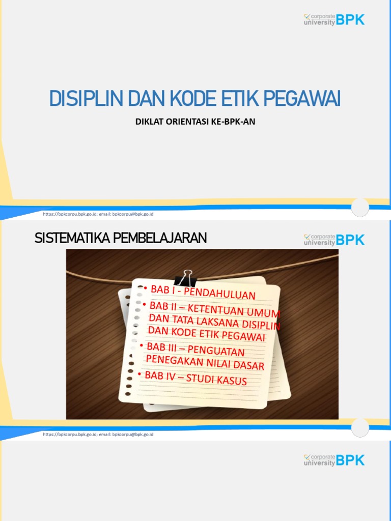 Disiplin dan Etika Pegawai BPK | PDF