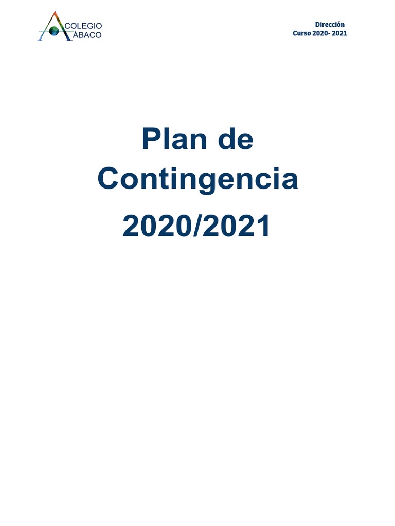 Ab 2021 Dir Plan Contingencia General - Colegio Ábaco - para Web | PDF ...