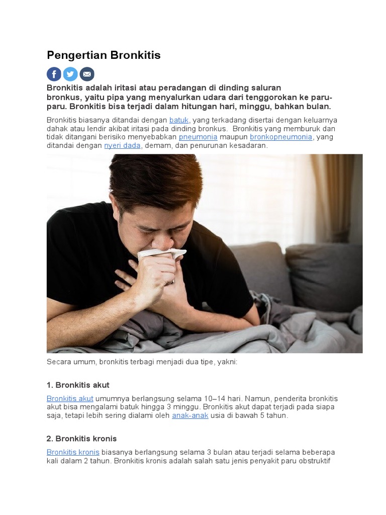 Pengertian Bronkitis | PDF