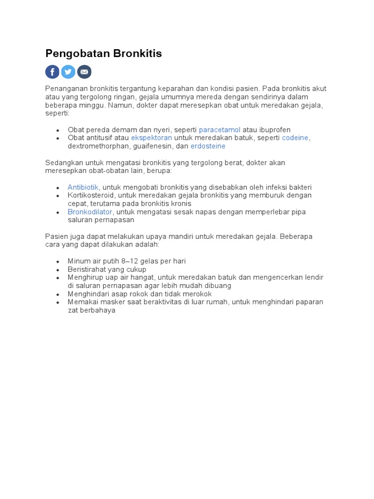 Pengobatan Bronkitis | PDF