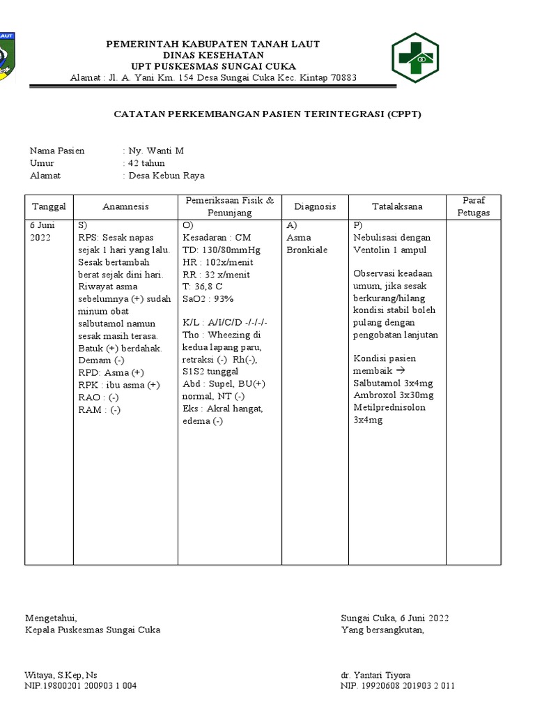 CPPT Tind Sederhana | PDF