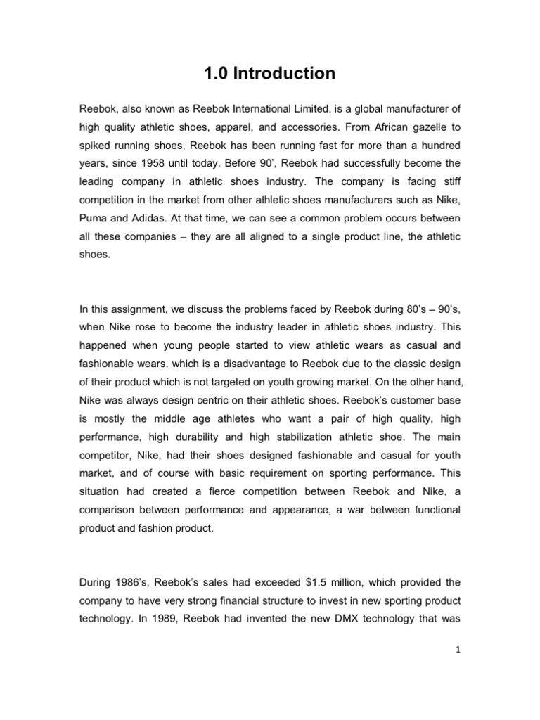 Reebok | PDF | Retail | Strategic Management