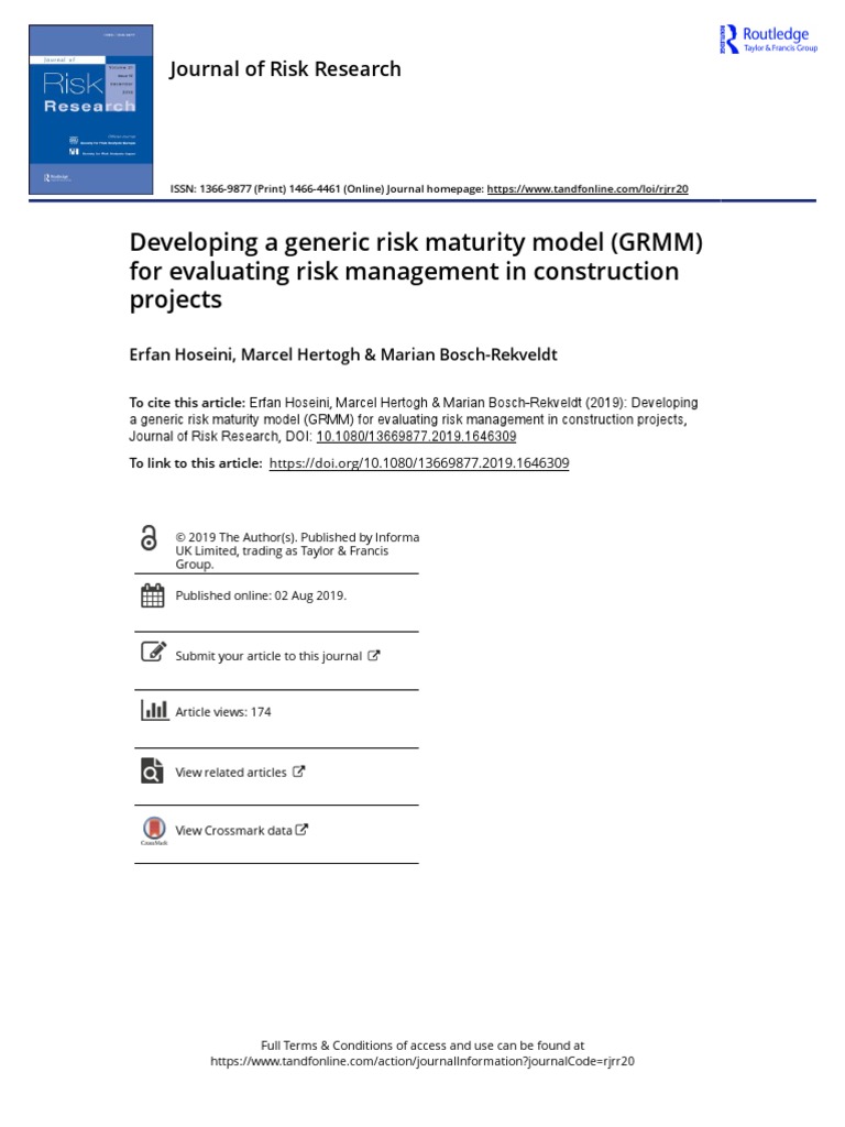 Q2 Developing A Generic Risk Maturity Model (GRMM) For Evaluating Risk ...