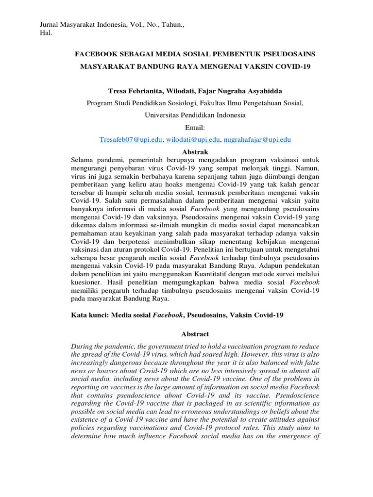 Tresa Febrianita - Artikel | PDF | Ilmu Sosial
