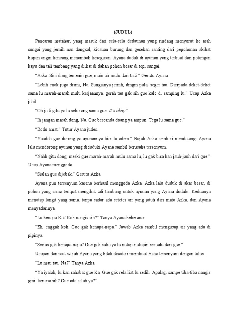 Cerpen Tema Seikat Bunga | PDF