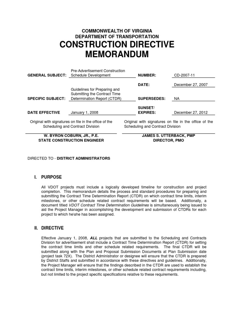 Virginia VDOT CTDR Guidelines 2008 | PDF | Art | Technology & Engineering