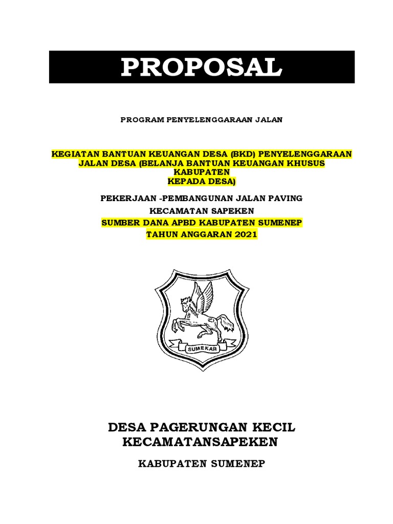 CONTOH-PROPOSAL - (Kades) | PDF