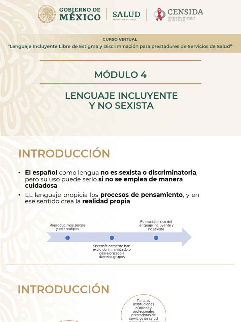 Lenguaje Incluyente - M4 - v1 | PDF | Sexismo | Igualdad de género