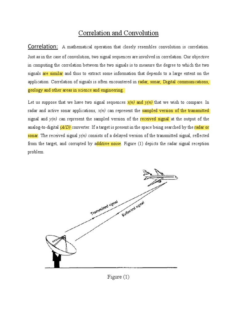 Correlation and Convolution | PDF | Convolution | Radar