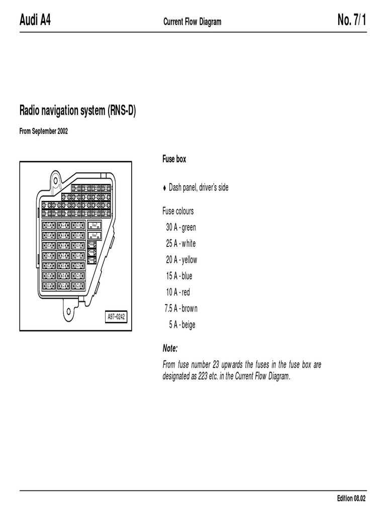 Audi A4 Radio Navigation System (RNS-D) 2002 | PDF | Components | Equipment