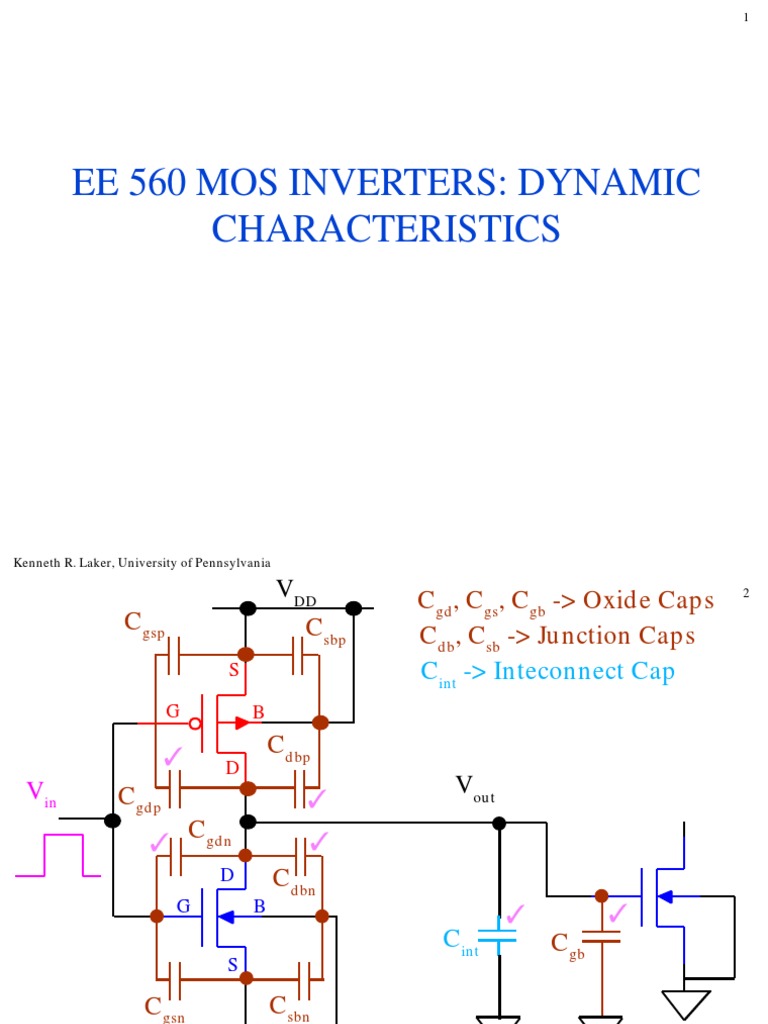 Ee 560 Mos Inverters: Dynamic Characteristics | PDF | Logic Gate | Electronic Circuits
