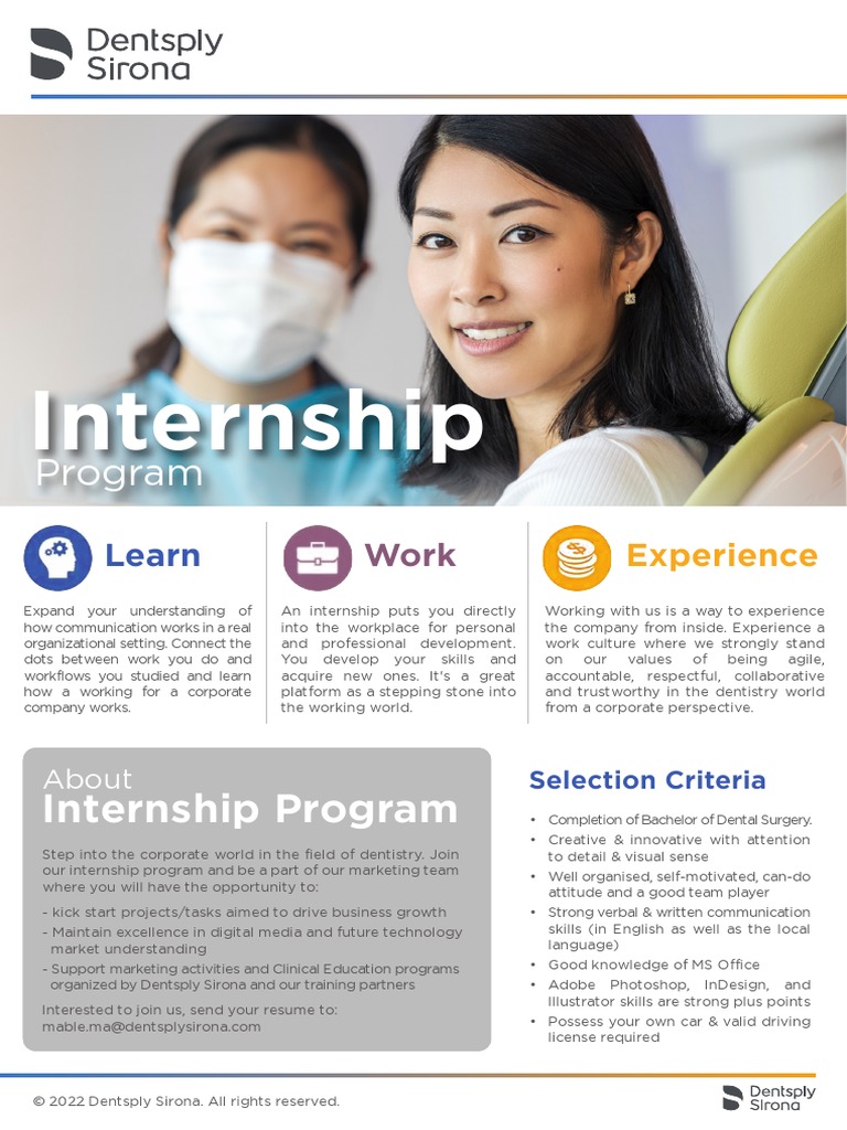 Internship Program Flyer MY | PDF | Dentistry | Communication