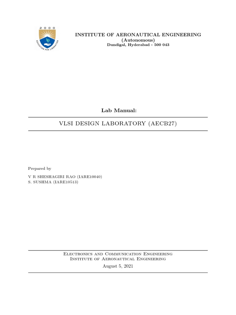 Lab Manual:: Institute of Aeronautical Engineering (Autonomous) | PDF | Field Effect Transistor ...