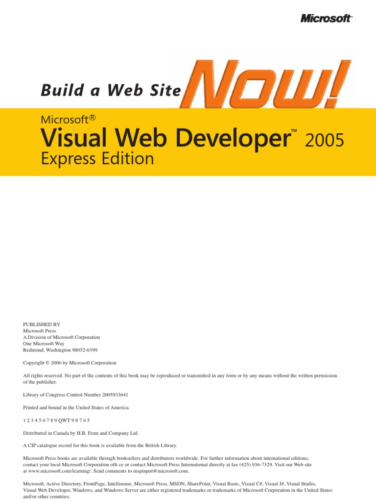 Visual Web Developer 2005 Express Edition | PDF | Active Server Pages ...