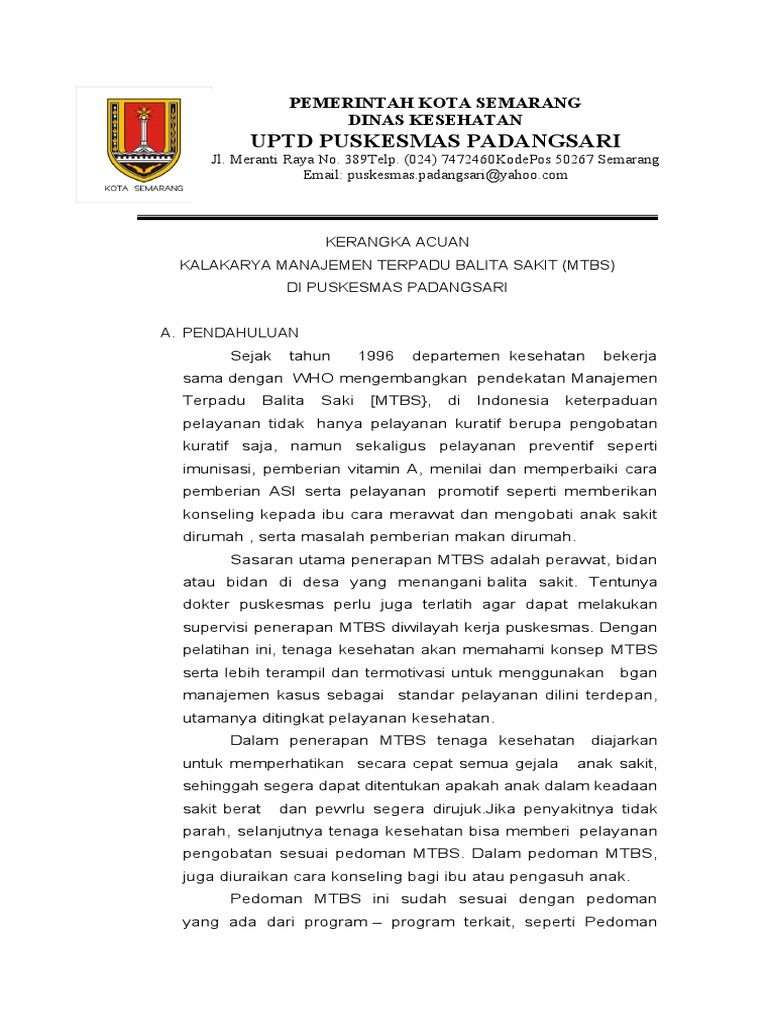 Kak Kalakarya MTBS | PDF