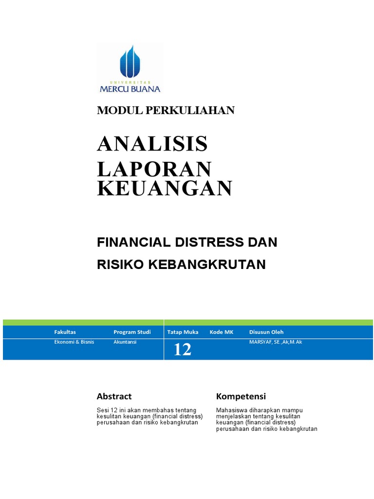 Modul Analisa Laporan Keuangan (TM13) | PDF | Bisnis