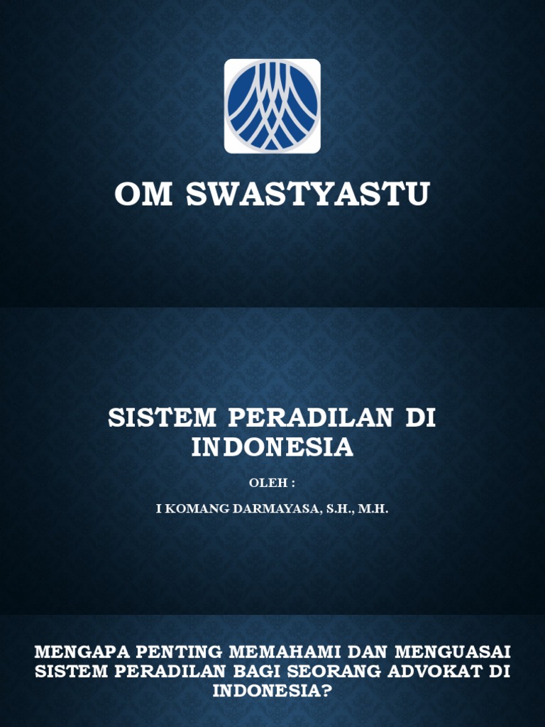 Sistem Peradilan Di Indonesia | PDF