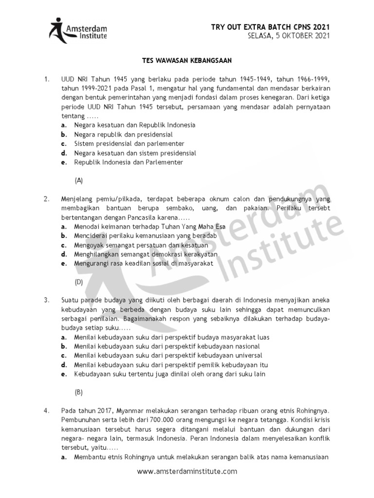 Latihan Soal TO SKD | PDF