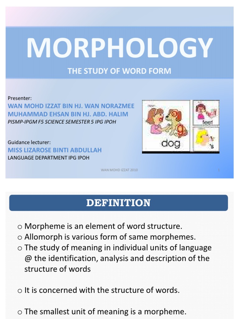 Morphology: The Study of Word Form | PDF | Language Arts & Discipline ...