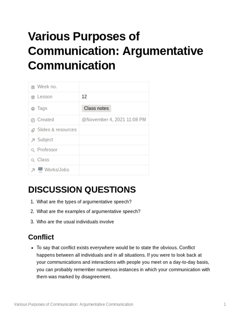 Understanding Argumentative Communication: Types, Traits, and ...