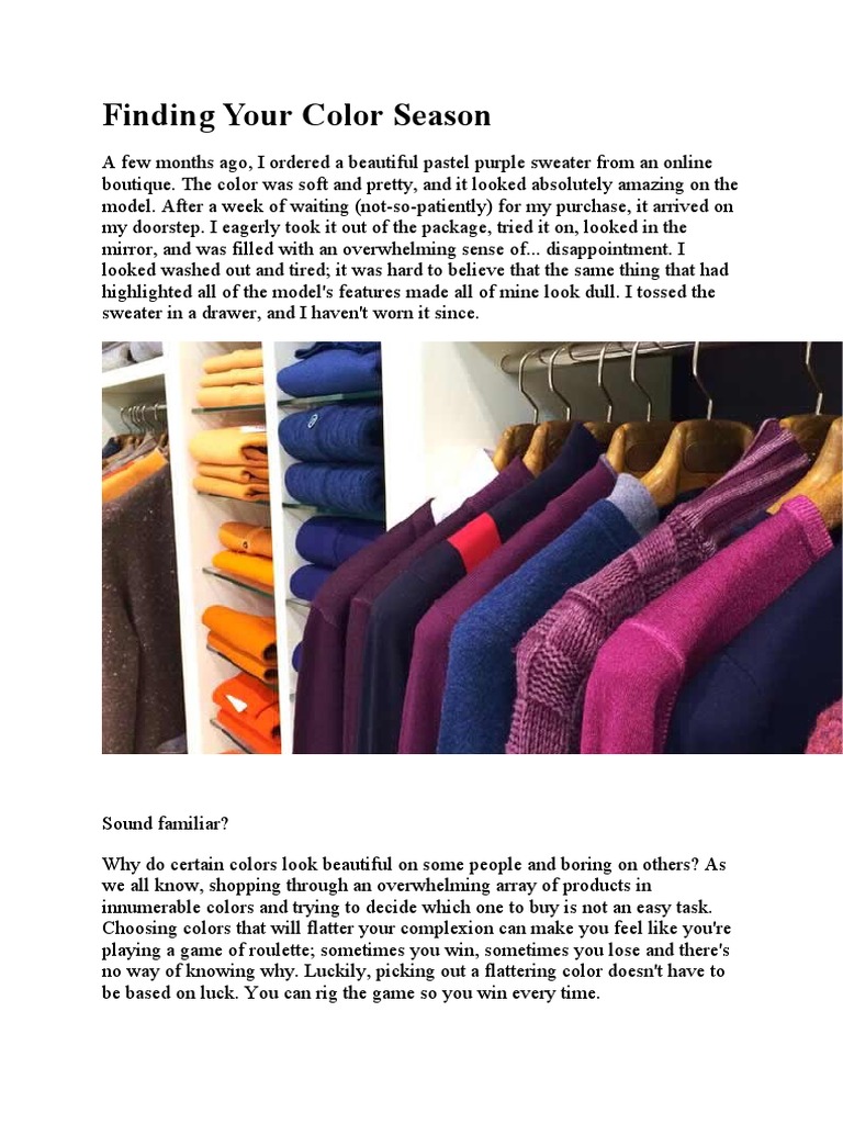 Finding Your Color Season | PDF | Color