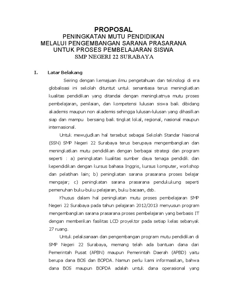 PROPOSAL PT PELINDO III PERSERO 2012 Edit | PDF | Bisnis