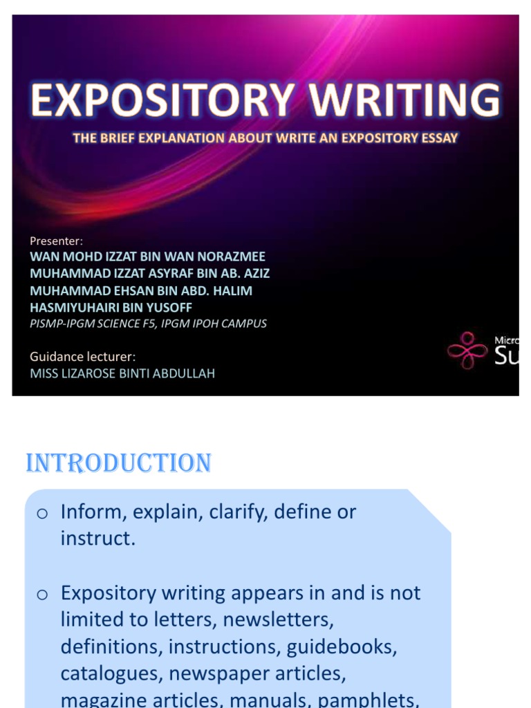 Expository Writing | PDF