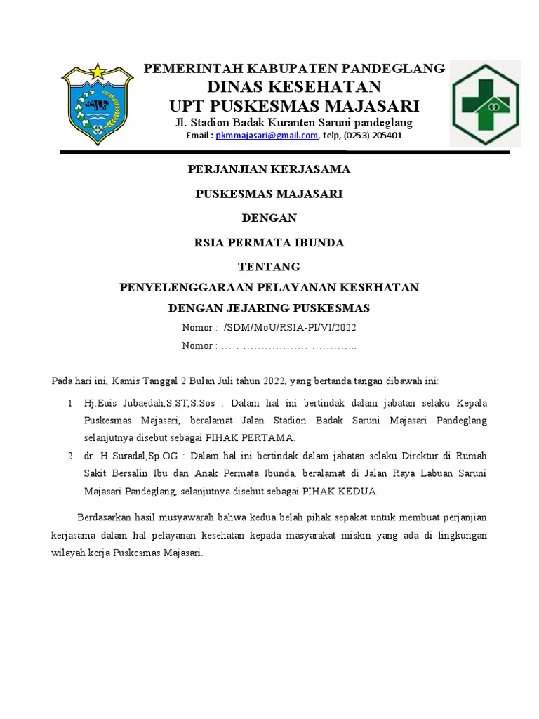 Mou Stunting Dengan PKM Majasari | PDF