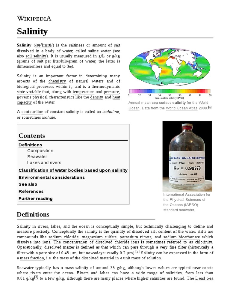 Salinity | Download Free PDF | Salinity | Oceanography