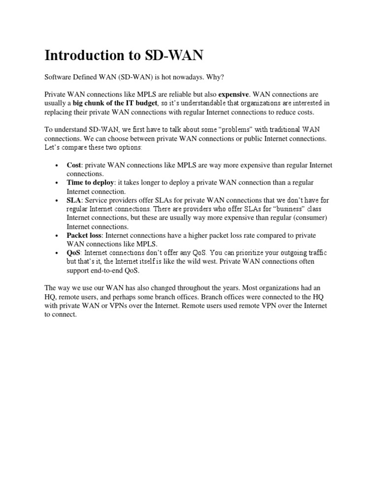 SDWAN | PDF | Cloud Computing | Computer Network