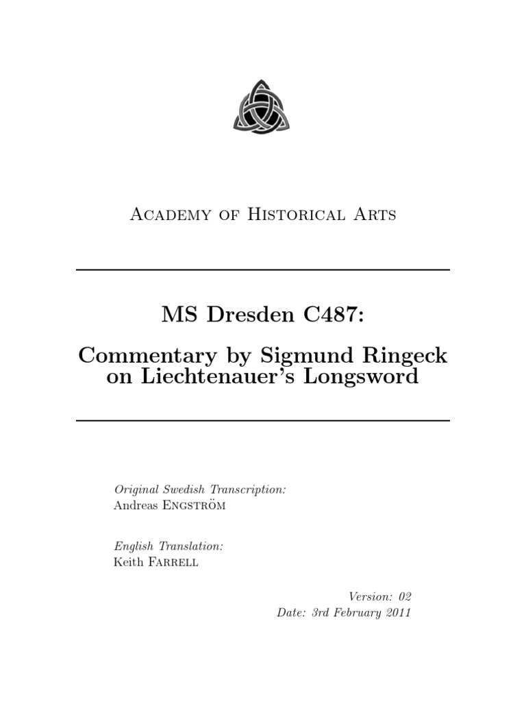 Ringeck Longsword | PDF | Sports