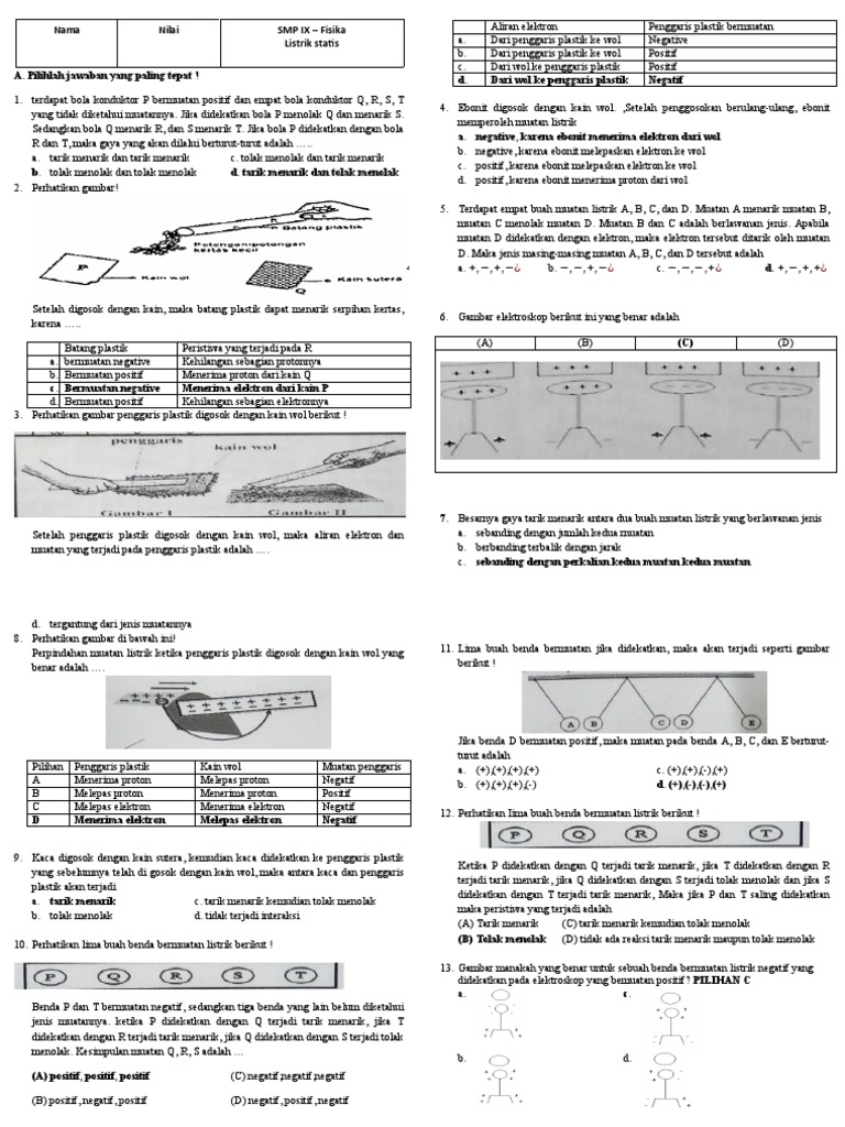 Muatan Listrik dan Interaksi Elektrostatis | PDF