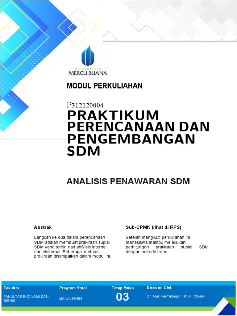 003 - Modul - PraktPPSDM - 2022-Dikonversi | PDF