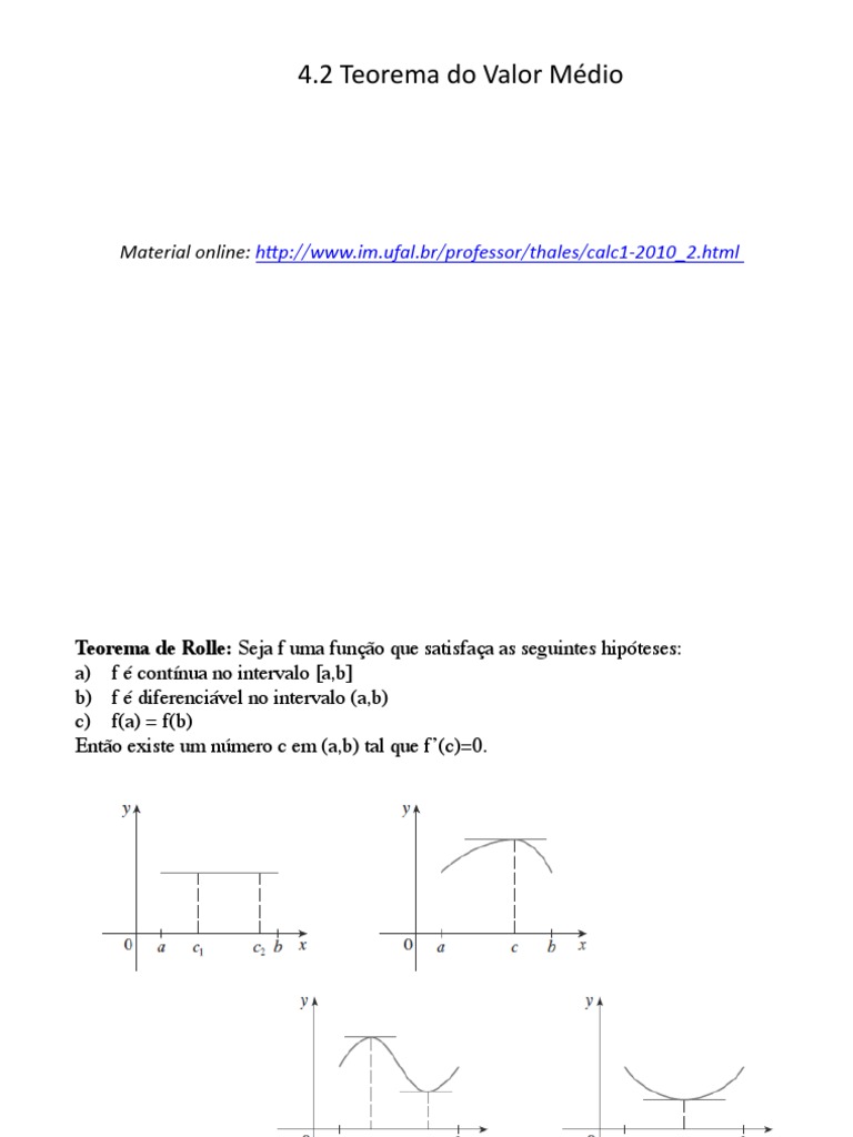 2-Teorema Do Valor Medio | PDF
