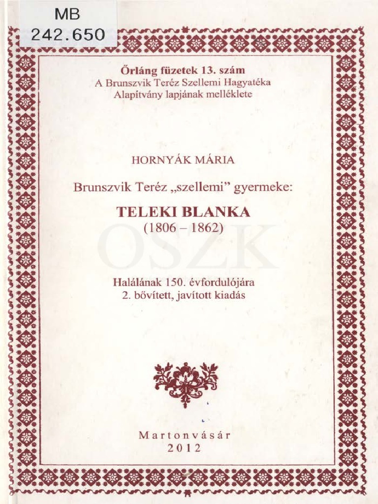 Teleki Blanka | PDF