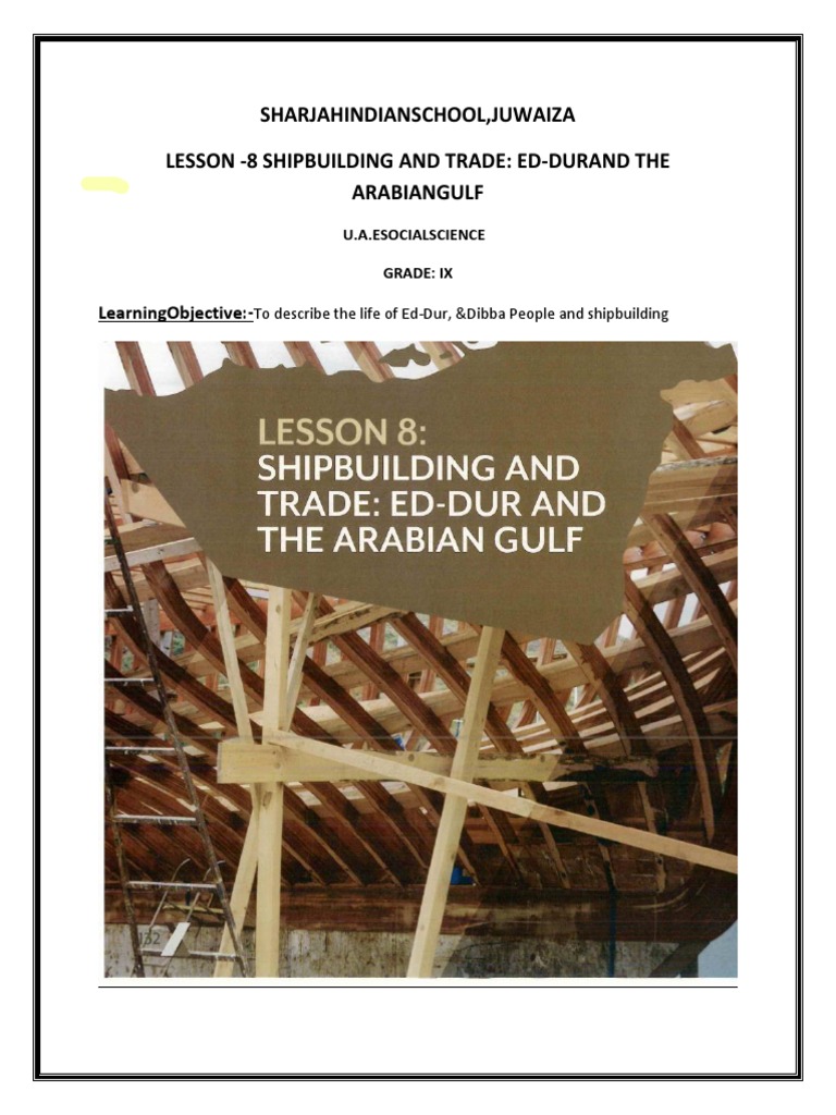 Chapter-8 Uae SST Submission Notes PDF | PDF