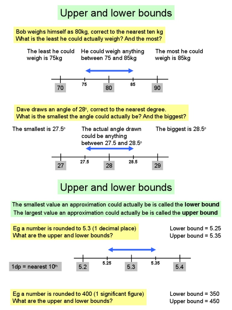 Upper and Lower Bounds | PDF | Significant Figures | Arithmetic